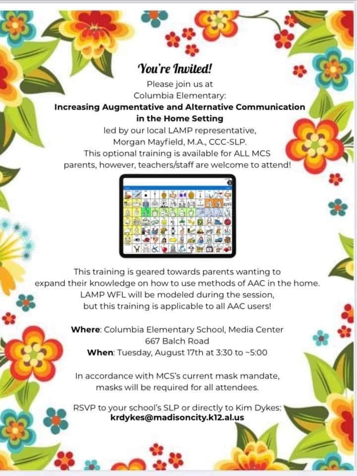 Augmentative and Alternative Communication or AAC session planned - news